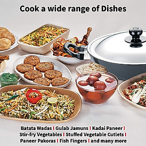 Futura Q55/NK25S Fry Pan, Kadhai, 2.5 Liter, Gray