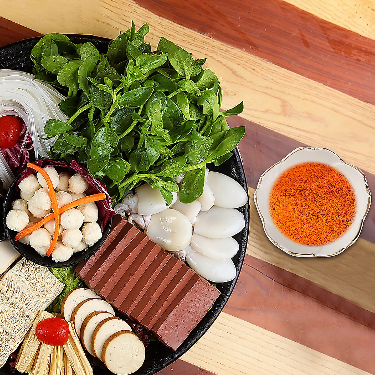 Luxshiny Ceramic Sauce Bowl Bowl Pinch Bowls 2pcs Ceramic Bowl, Gold Rim Bowls Flower Appetizer Plates Dipping Bowls for Home Kitchen (White) Sushi Soy Sauce Dish Japanese Decor