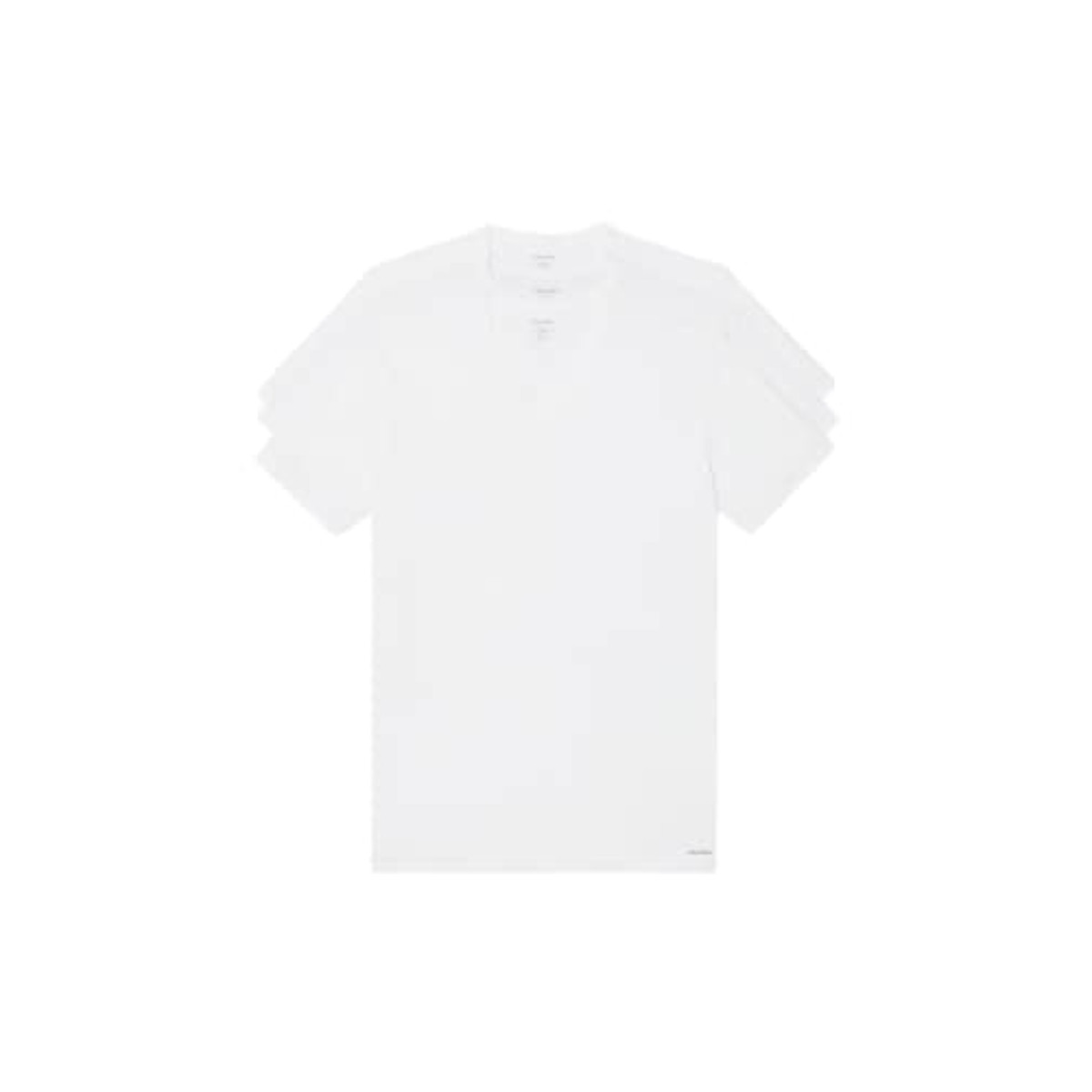 Calvin Klein mens 100% Cotton T-Shirt Packs 5 WHITE - SHORT SLEEVE CREWNECK S
