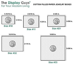 TheDisplayGuys 100-Pack #33 Cotton Filled Cardboard Paper Jewelry Box Gift Case - Pink (3 1/2" x 3 1/2" x 1")