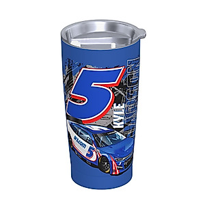 YFTRC Kyle Larson 5 Insulated Tumbler 20oz Tumbler with Lids and Metal Straws Stainless Steel Vacuum Insulated Travel Mug Coffee Cup Indoor Outdoor Ice Drinks Hot Beverage