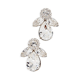 Jennifer Behr Women's Edith Earrings, Crystal, Clear, One Size