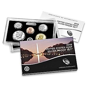2019 S U.S. Mint 10-coin Silver Proof Set - OGP box & COA Proof