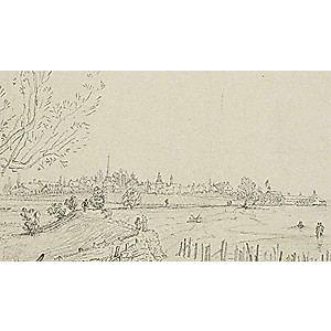 Original Ink Drawing of New Castle, Delaware