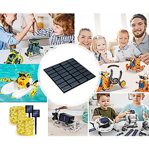 2Pcs Mini Solar Panels for Solar Power, 7V 120mA Mini Solar Panel Kit DIY Electric Toy Photovoltaic Cells Solar Epoxy Cell Charger 6.5"*6.5"(110mm*110mm)