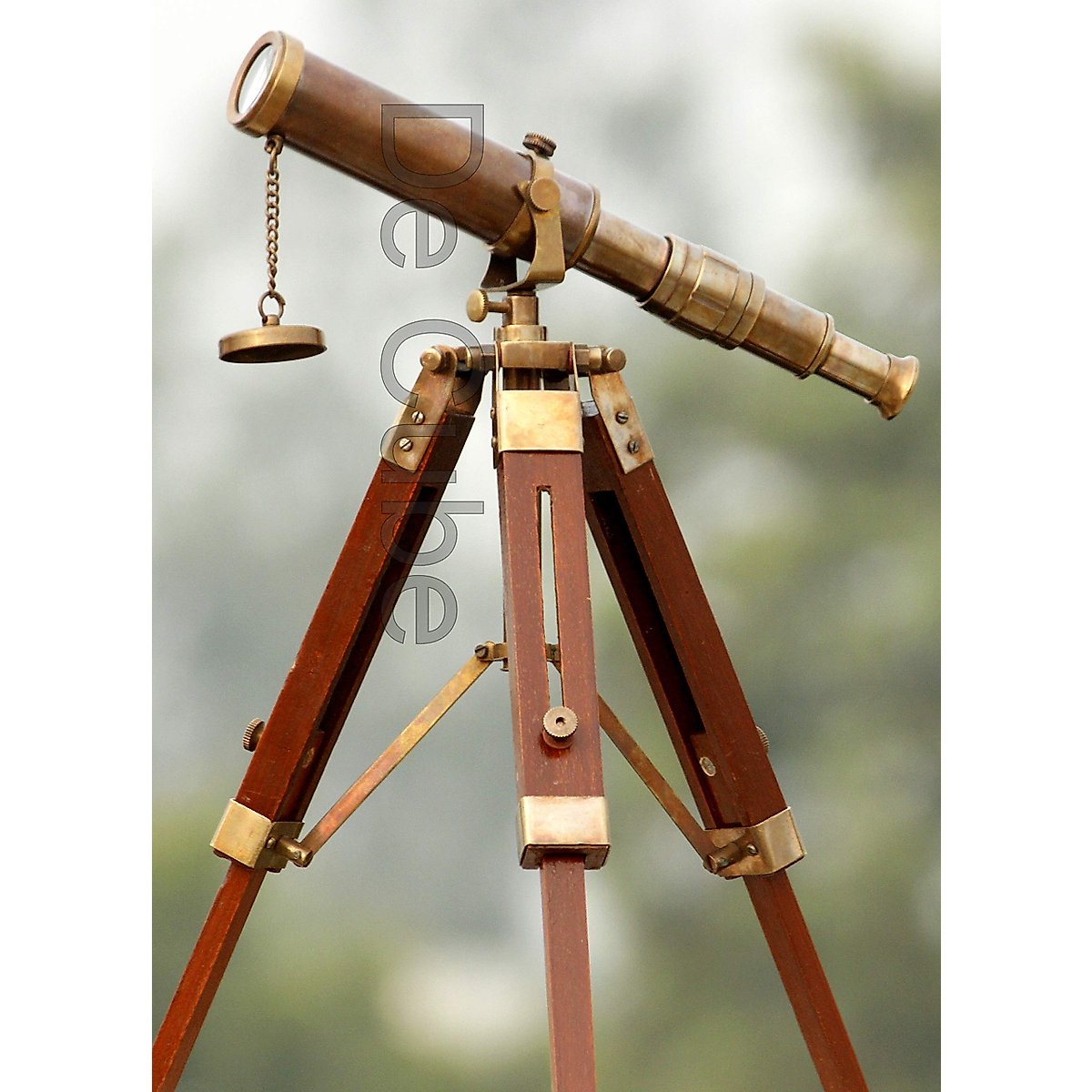 De Cube Vintage Brass Telescope with Best DF Lens and Adjustable Tripod Stand Makes it Perfect for Kids and Beginners, Office Table Home Decor Ascent, Collectible (Antique Patina on Brass)