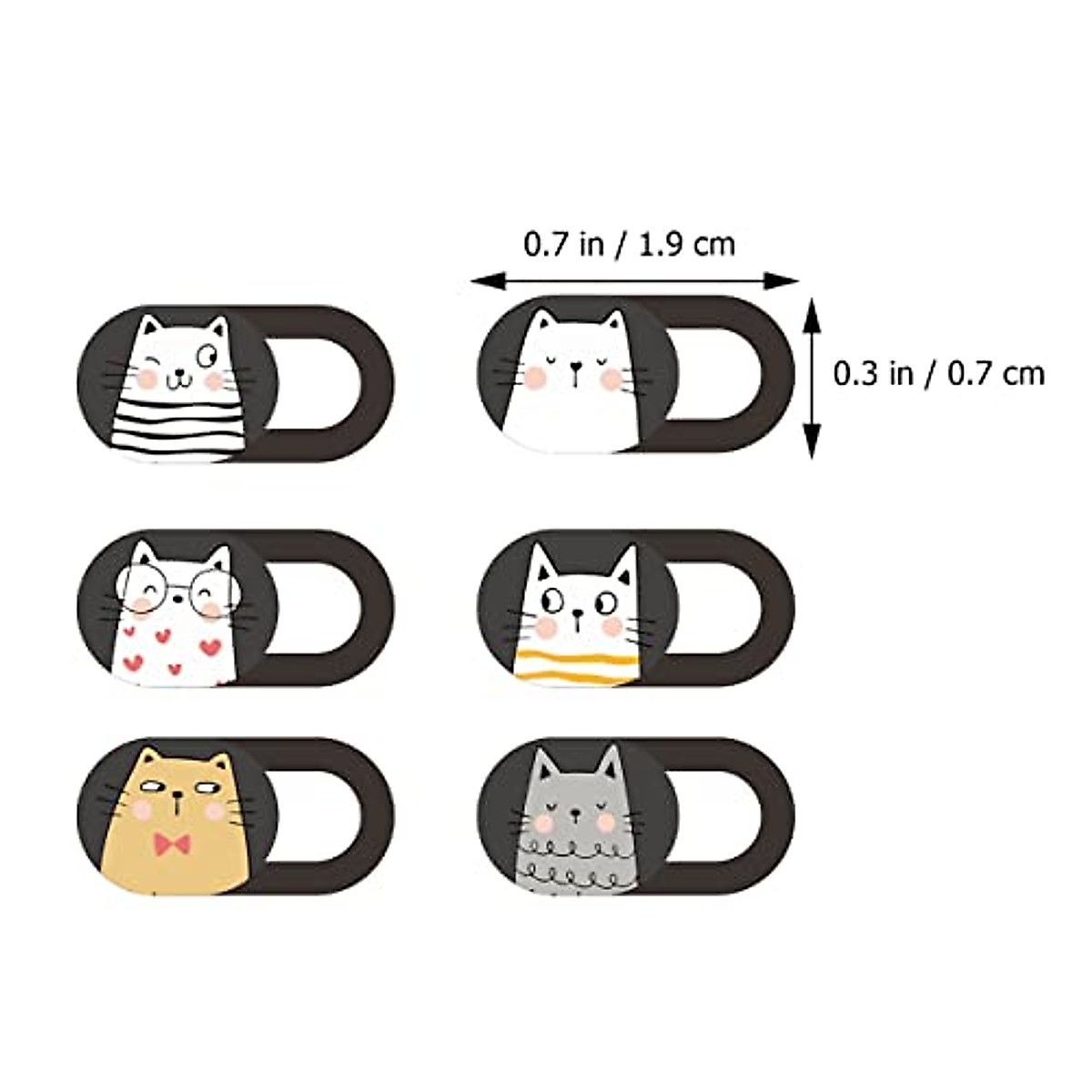 SOLUSTRE Computer Camera Cover Slide 6pcs/ Set Webcam Phone Webcam Cover Tablet Camera Privacy Cover Laptop Webcam Cover Privacy Cover Slide Laptop Camera Hide Cover