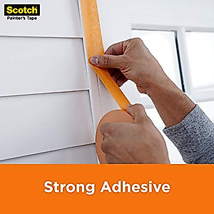 Scotch 2020+-48EP3 Heavy Duty Masking Tape, 1.88" Width, Orange