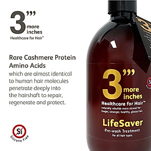3'''More Inches Lifesaver Prewash Treatment - 500ml -Hair Repair Pre-Shampoo -Broken Bond Restore Treatment -Sulphate & Silicone Free, No Added Fragrance -Hair Care by Michael Van Clarke