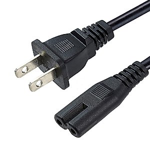 TV Power Cable Cord for Samsung 24" 32" 40" 43" 48" 49" 50" 55" 60" 65" 75" Inch LCD HD Smart 4K Curved TV UN55RU8000FXZA UN65RU7100FXZA UN43NU6900FXZA 6FT Replacement TV Power Charging Cord