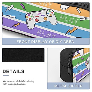 NAWFIVE Joysticks Seamless Pattern Backpack with Lunch Box And Pencil Case Set Game Controller Console Travel Daypack Bookbag for Men Women Laptop Backpack 3pcs