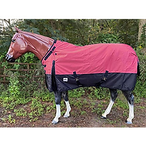 Rugged Ride 1200 Denier Heavyweight Waterproof Turnout Blanket w/Adjustable Neck - 400 Gram Fill