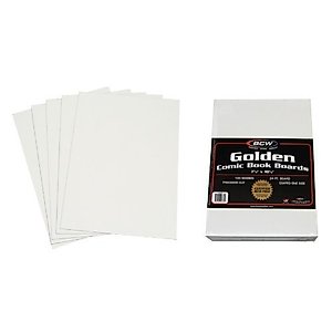 BCW Supplies Golden Comic Backing Boards (100 Count) by BCW
