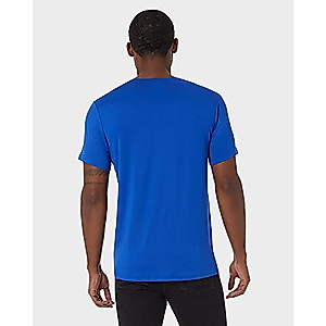 32 Degrees Mens 4 Pack Cool Crewneck T-Shirt | Anti-Odor | Quick Drying | 4-Way Stretch, 2 White/Berry/Blue, X-Large