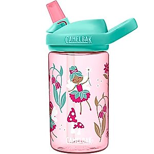 CamelBak Eddy+ 14 oz Kids Water Bottle with Tritan Renew – Straw Top, Leak-Proof When Closed, Spring Fairies
