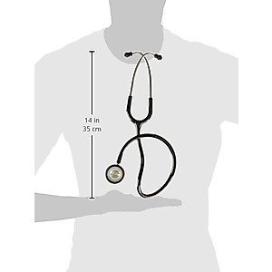 ADC - 603BK Adscope 603 Premium Stainless Steel Clinician Stethoscope with Tunable AFD Technology, Black, 3001697