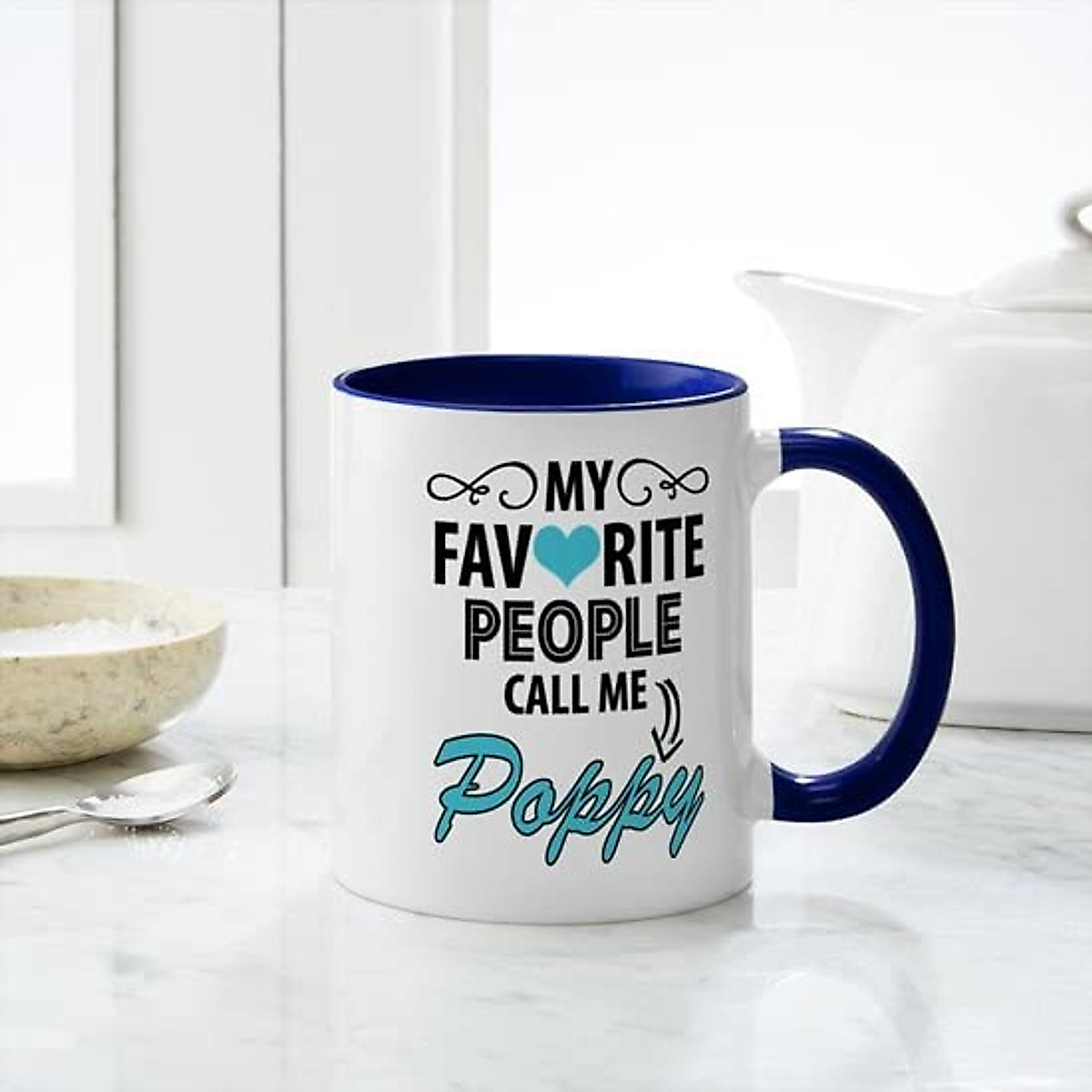 CafePress My Favorite People Call Me Poppy Mugs Ceramic Coffee Mug, Tea Cup 11 oz