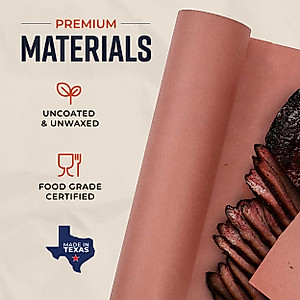 Pink Butcher Paper Roll - 18 Inch x 175 Feet (2100 Inch) - Food Grade Peach Wrapping Paper for Smoking Meat of all Varieties - Made in USA