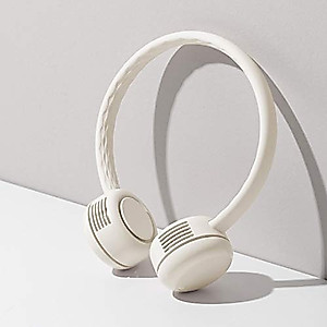 Dansoon Bladeless Neckband Rechargeable Portable Fan (Cream White)