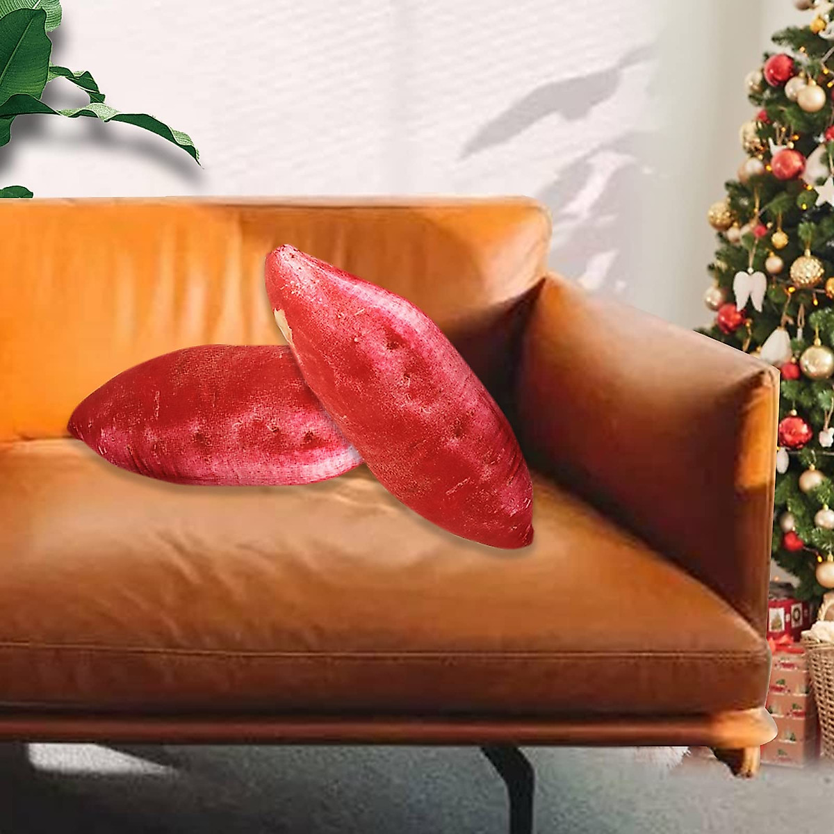 zxmbeddings Sweet Potato Plush Kawaii Potato Soft Toy Food Stuffed Pillow Plushie,11.8"