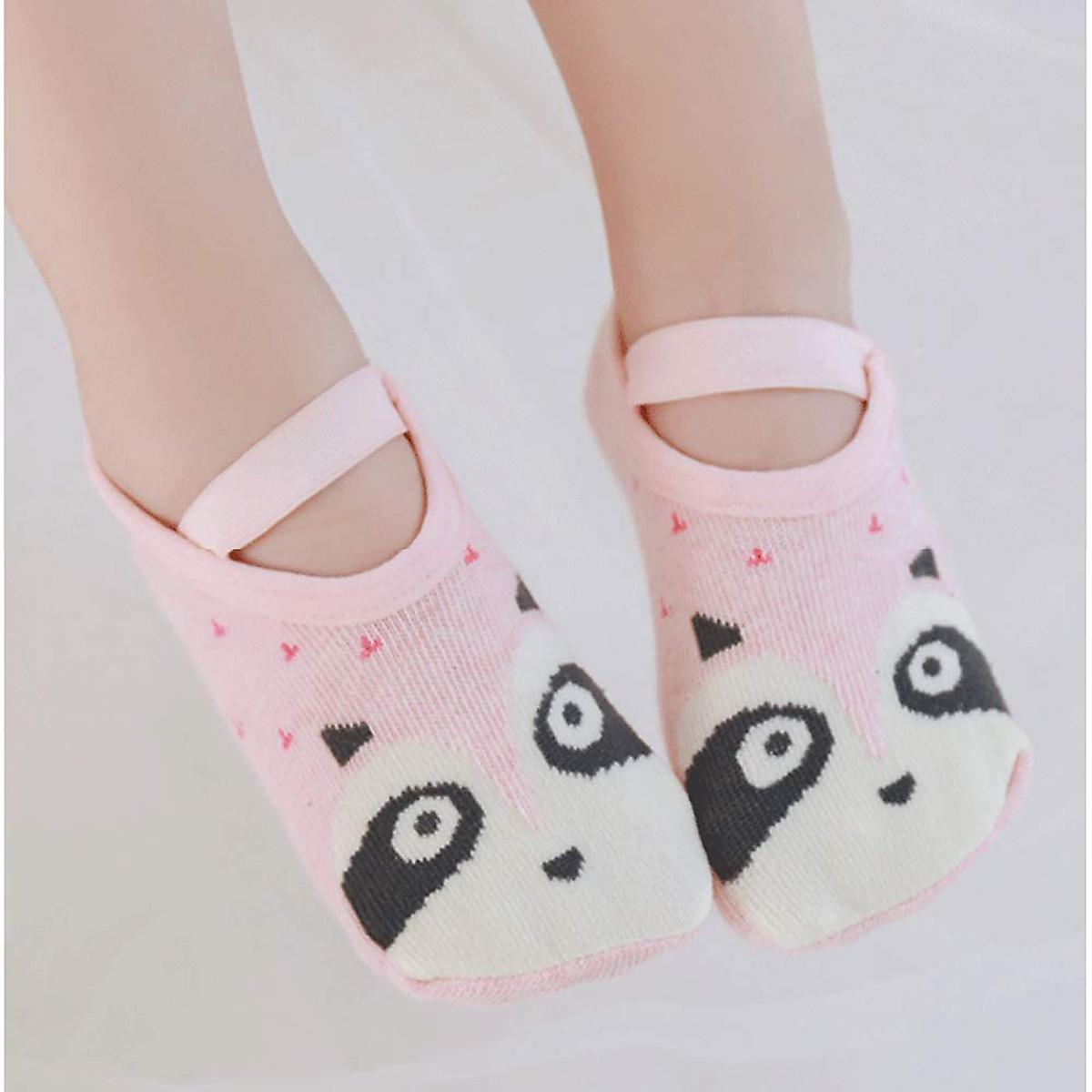 Yenzat Baby Toddler Anti Slip Non Skid Socks with Grip for Infant Girls Slippers 12-36 Months 6 Pairs