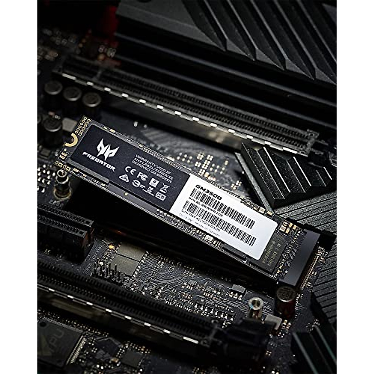 acer Predator GM3500 512GB NVMe SSD - M.2 PCIe Gen3 (8 Gb/s) x 4 Interface Internal Solid State Hard Drive with DDR4 DRAM Cache Up to 3400 MB/s - BL.9BWWR.101