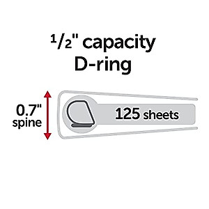 Office Depot® Brand Heavy-Duty Easy Open® Round-Ring View Binder, 1/2" Rings, 54% Recycled, Black