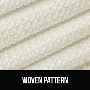 Gorilla Grip Waffle Shower Curtain, Thick Weighted Fabric, Wrinkle and Rust Resistant, Hotel Quality Design, Heavy Duty Long Curtains for Bathroom Showers, Bath Tubs, Machine Wash, 72x72 Ivory Cream