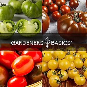 Gardeners Basics, Tomato Seeds for Planting 16 Variety Pack Heirloom Tomato Seeds, Tiny Tim, Cherry Tomato Seeds, Beefsteak Seeds, Roma Tomato Seeds, Determinate and Indeterminate and More, Non GMO