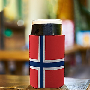 2 PCS Norway Flag Can Cooler Party Gift Beer Drink Coolers Coolies