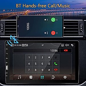 Single Din Car Stereo Apple Carplay Android Auto, Rimoody 1 Din 9 Inch Touchscreen Car Radio with Bluetooth FM AM Radio iOS/Android Mirror Link TF/USB/AUX Input Car Multimedia Player + Backup Camera