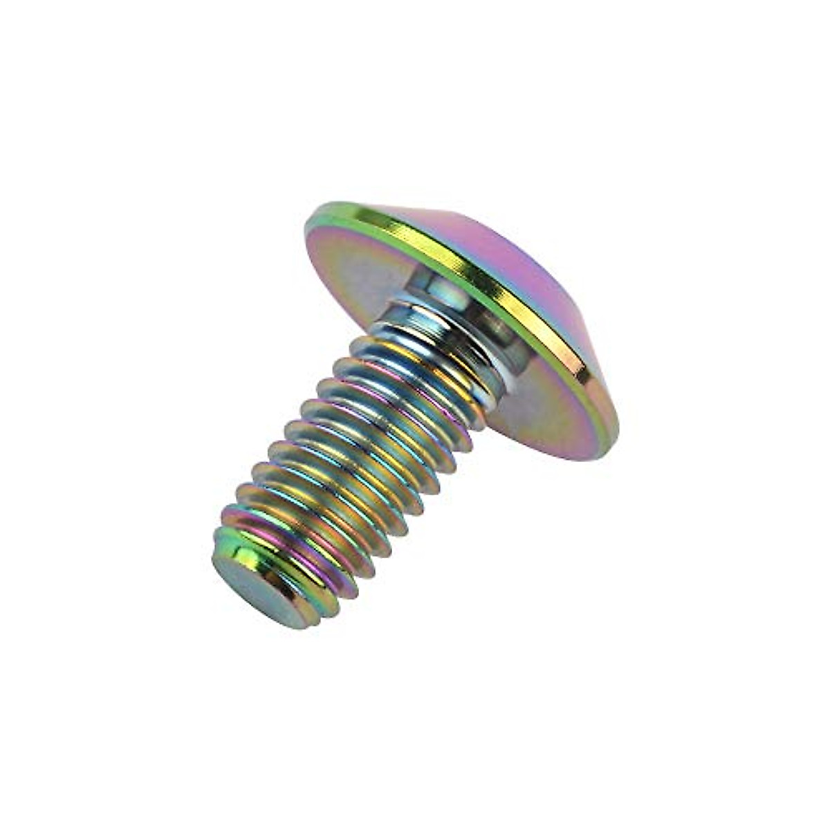 Wanyifa Titanium M4 M5 M6 10 12 15 20 25mm Button Torx Head Bolt Screw for Bicycle Motorcycle Pack of 4 (Ranibow, M5x12mm)