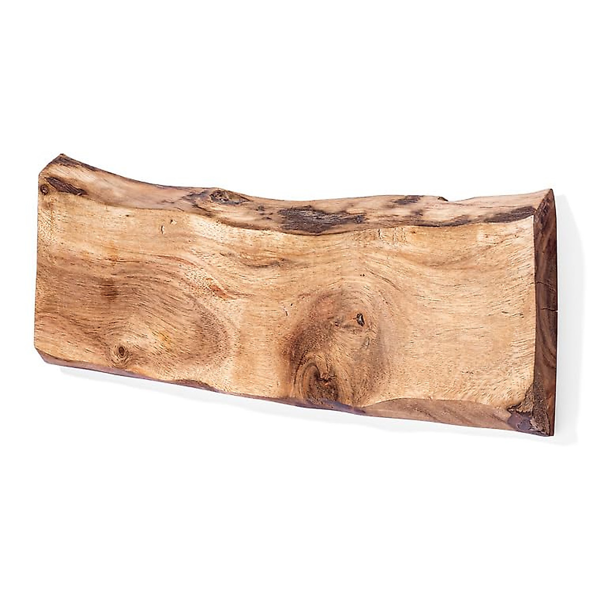 IMPROVED STRONGER Magnetic Knife Holder - Wood Knife Block - Knife Strip - Kitchen Organizer - Live Edge, Holds 5 Knives