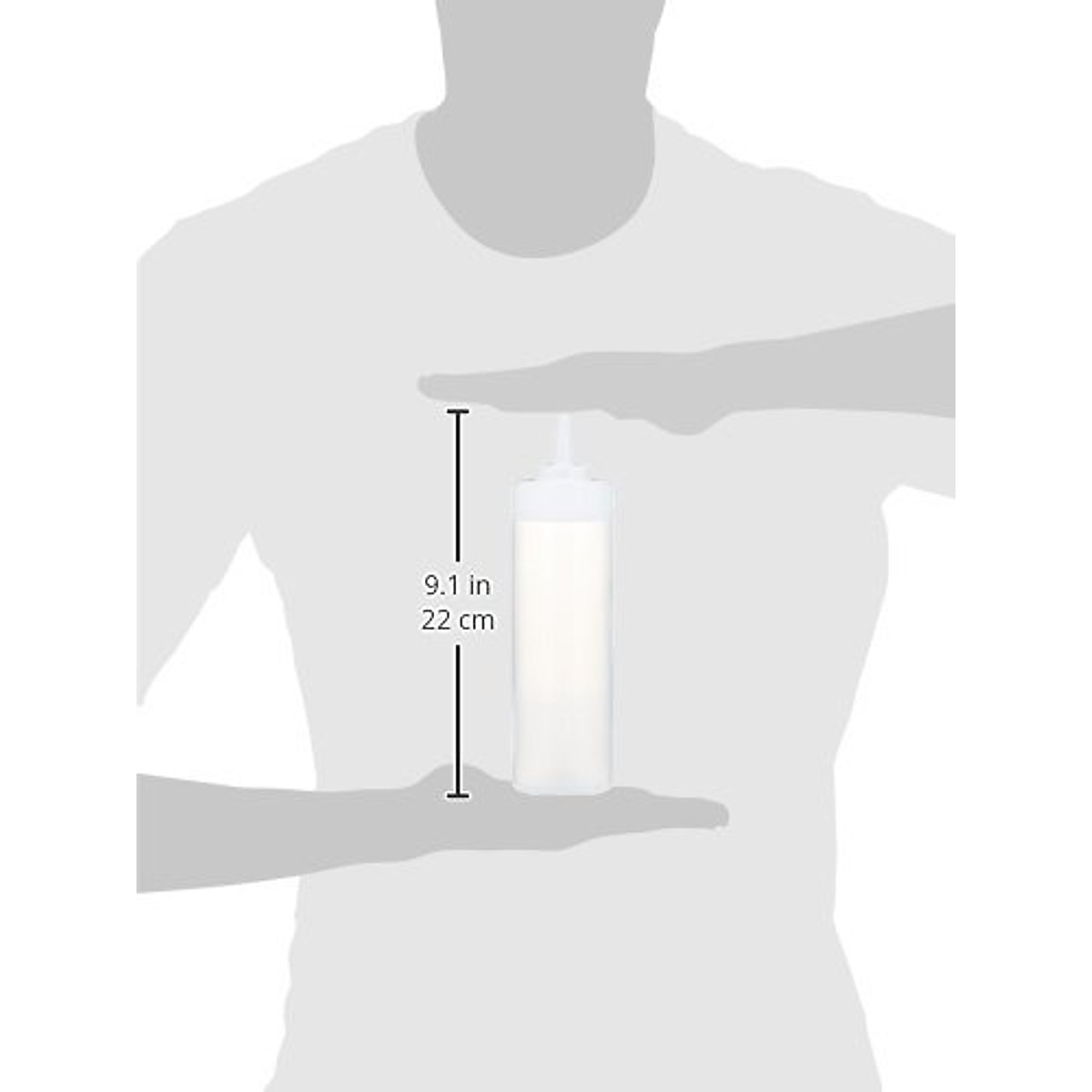 Winco Chocolatier's Wide Mouth Squeeze Bottles for Chocolate, 12-Ounce, 6-Pack