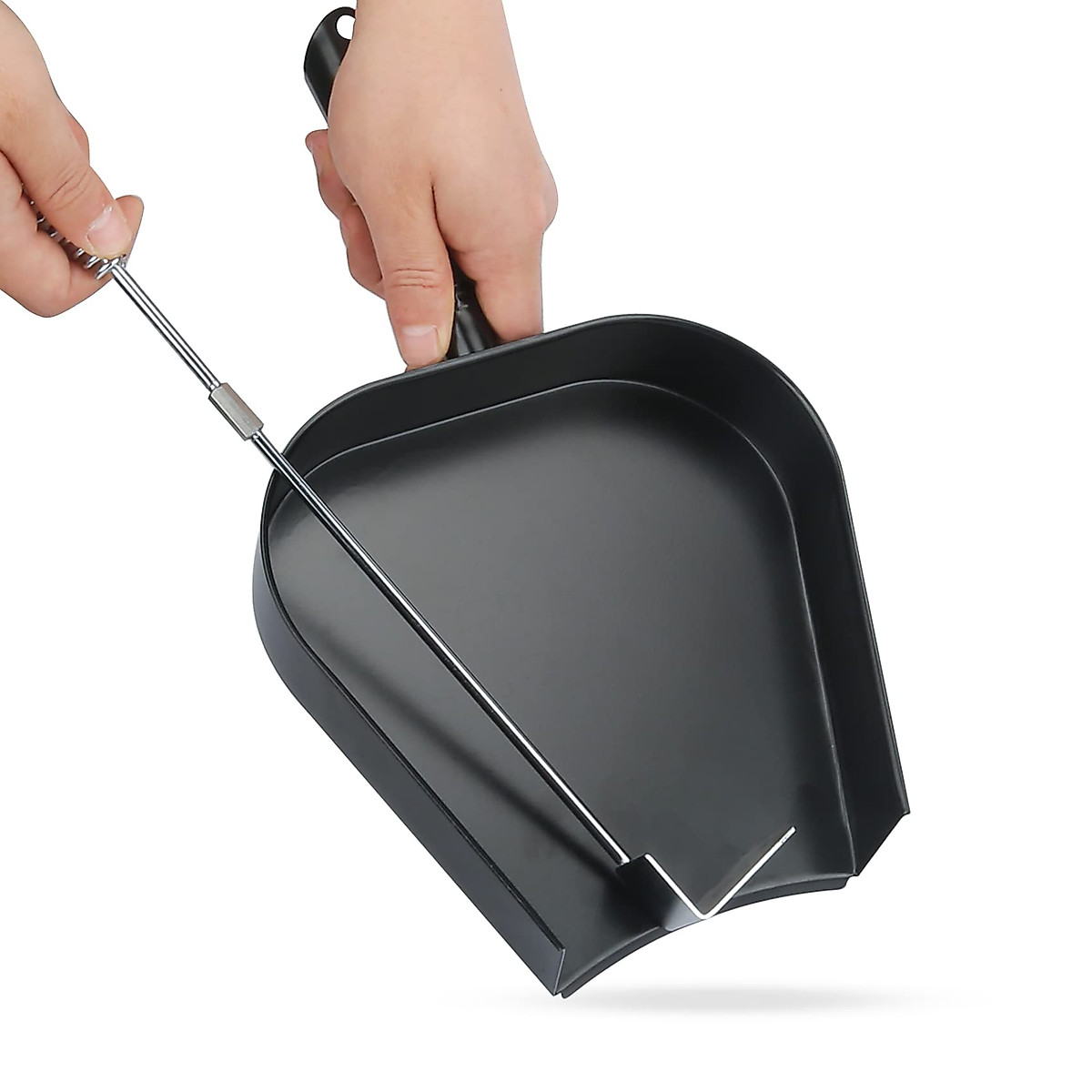 Ash Pan for Big Green Egg, Stainless Steel Ash Tool Kit Ash Tool Poker Rake Set for Big Green Egg Large, for Kamado Joe, for Charcoal Smoker Wood Burning Stove