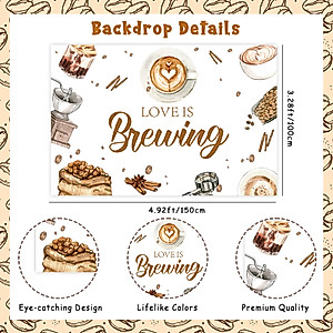Coffee Bridal Shower Decorations Love is Brewing Backdrop Banner Coffee Balloon Arch Kit Love is Brewing Bridal Shower Decorations Coffee Bar Bachelorette Party Supply for Coffee Lovers Wedding Shower