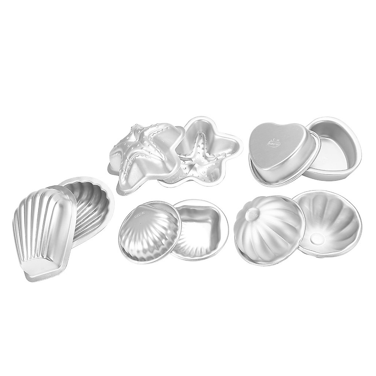 DIY Molds Aluminium, Metal Bath Bomb Molds, DIY Bath Bomb Mold Kit, DIY Bathtub Bomb Molds with Sea Creature Shapes, Soap Molds, Cake Molds, Candle Molds for Fizzy Bombs(9)