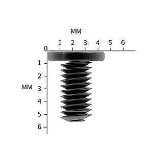RapidSparesLtd Pack of 500 M2.5x5 New Black Zinc Wafer Head Laptop Machine Screw Philips Head