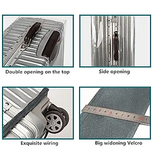 GigabitBest 28 Inch Clear PVC Suitcase Cover Protectors Suitcase Covers for Luggage Thickened suitcase protective cover for Wheeled Suitcase Suitable for 28"-29"