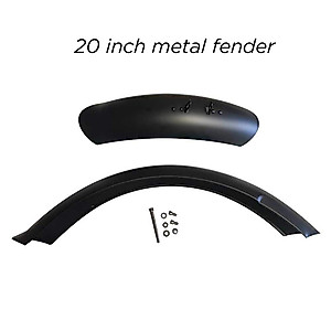 voltech Metal Fat Tire Bike Fenders for 20x4.0 Inch Tires Mud Guard Cycling Fender Kit Front and Rear Fender Set for Electric Bikes
