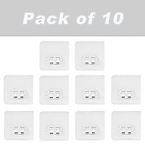 Shower Caddy Adhesive Replacement Stickers Hooks Adhesive Pack of 10 for Corner Shelf Basket Bathroom Shelf, Shower Caddy Hanging