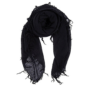 Chan Luu Women's Combo Cashmere Silk Scarf 62"x 58" in Black