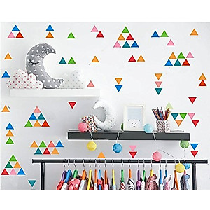 Multi-Color Triangles Wall Sticker -Colorful Triangles Wall Decal for Kids -Nursery Baby Bedroom Home Decor Sticker YYU-20