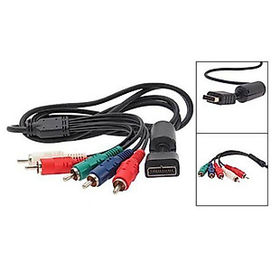 Cuziss Premium High Resolution AV Cable 3 Analog AV Multi Out to Component Cable for Playstation 3 PS3, Playstation 2 Ps2