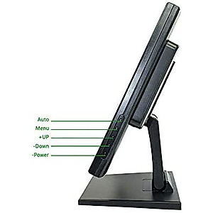 LOYALHEARTDY 17" Touch Screen LED Display Monitor, Cash Register VOD System POS Stand Restaurant VGA LED Touch Screen Monitor HD Touch Screen POS, with ergonomic base, 1280X1024 Maximum Resolution