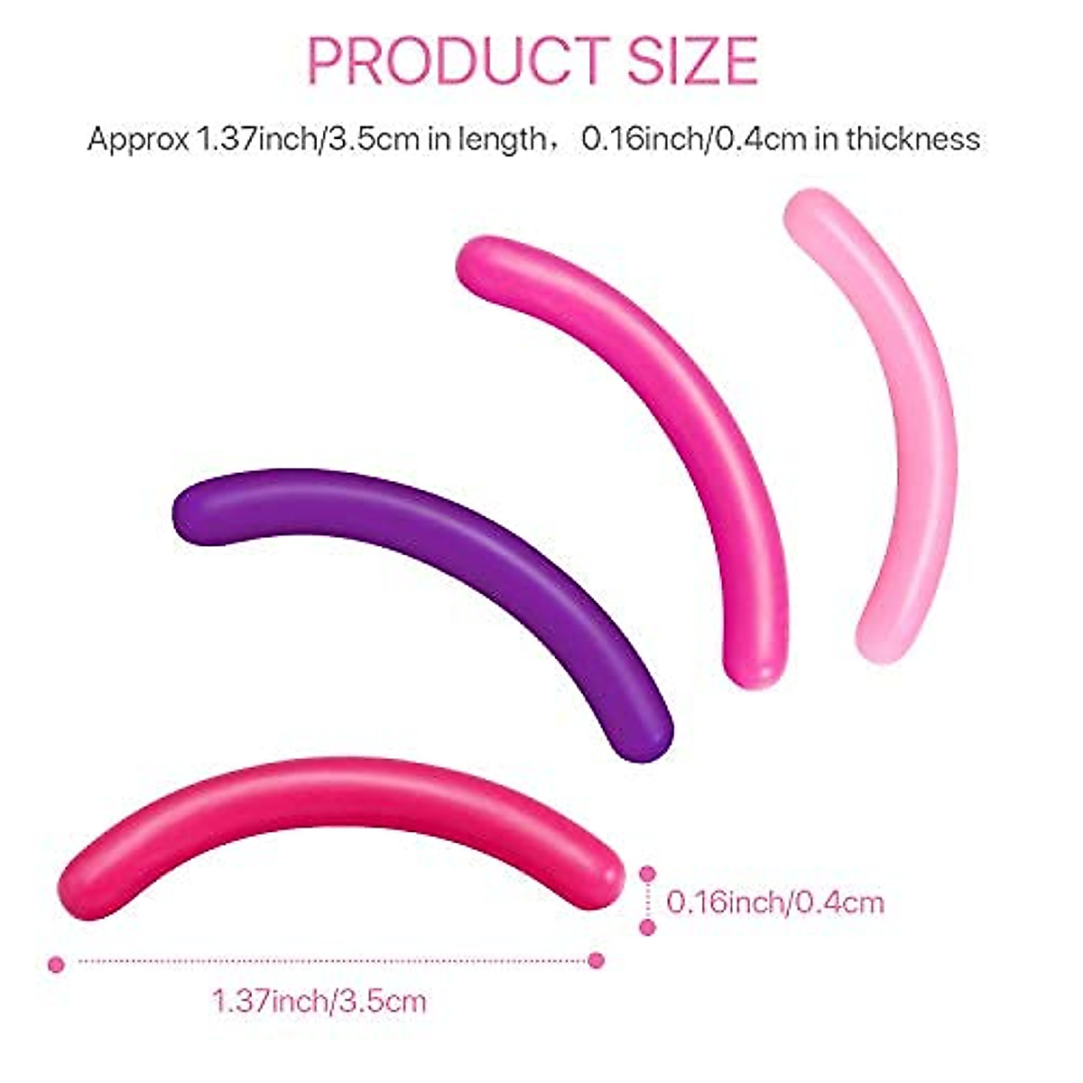 80 Pieces Eyelash Curler Refills Pads Soft Curler Replacement Refills Pads for Universal Eyelash Curler (Rose Red, Purple, Pink and Dark Rose Red)