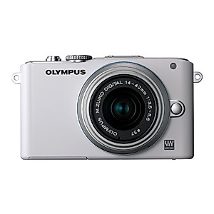 Olympus PEN E-PL3 14-42mm 12.3 MP Mirrorless Digital Camera with CMOS Sensor and 3x Optical Zoom (White) - International Version (No Warranty)
