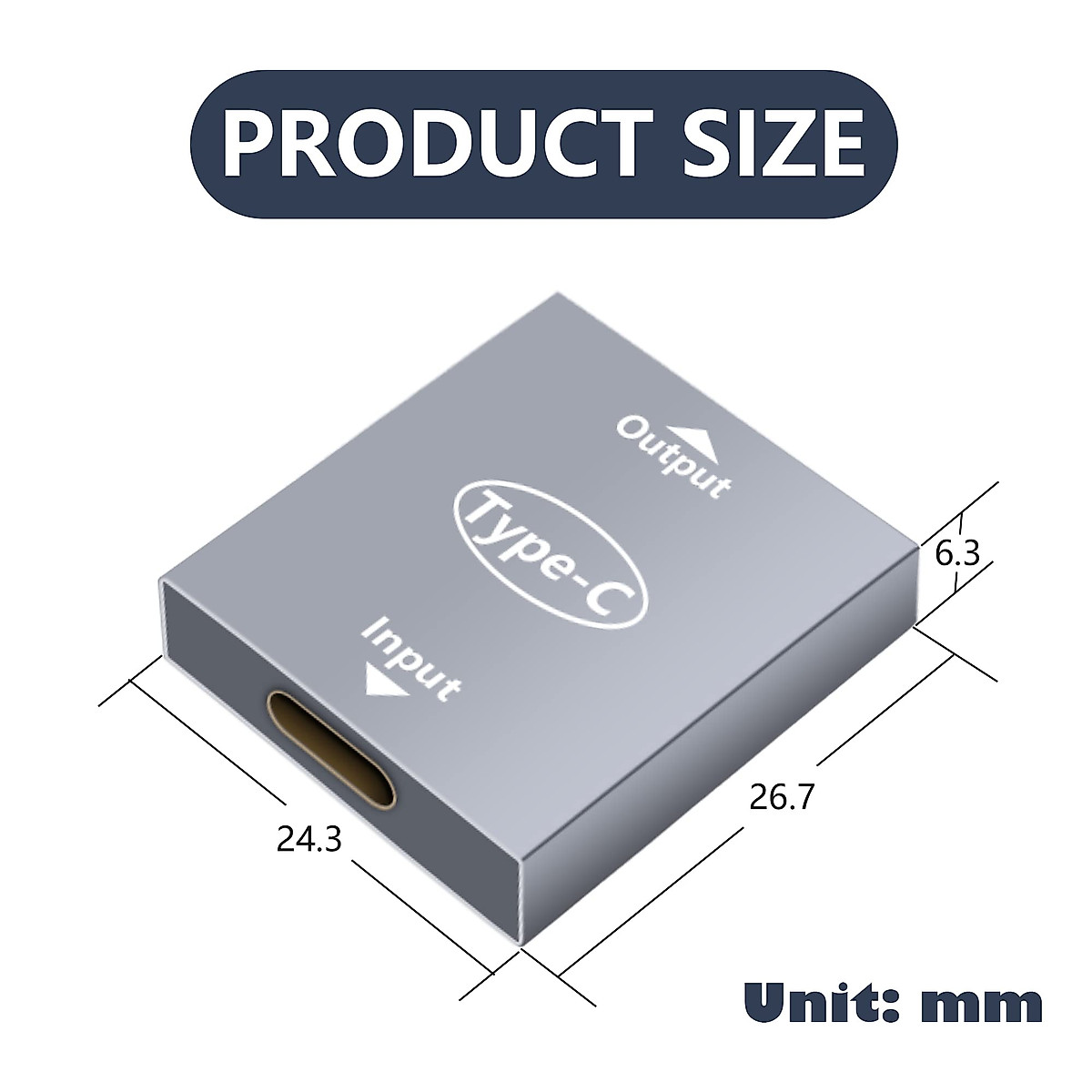 YACSEJAO USB C Splitter Dual USB C Charger Adapter USB Female to Female Double USB C Port Hub Charger Power Split Adapter Splitter（2 Pack）