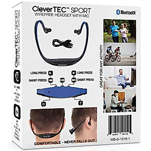 CleverTEC Sport Bluetooth Wire Free Wireless Headphones with Mic