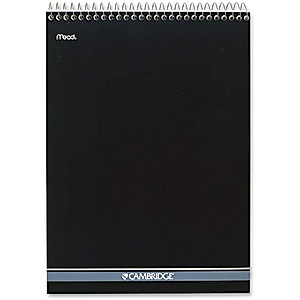 Cambridge Wirebound Numbered Legal Pad, 8.5 X 11 Inches, 70 Sheets (59006), White, 12.6" x 8.5" x 0.4"